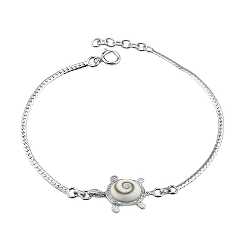 Wholesale 925 Silver Turtle Shiva Eye Shell Bracelet | Safasilver