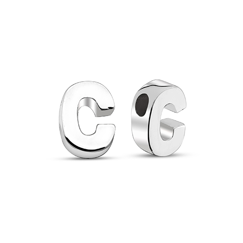 Wholesale Sterling Silver Letter C Charm | Safasilver