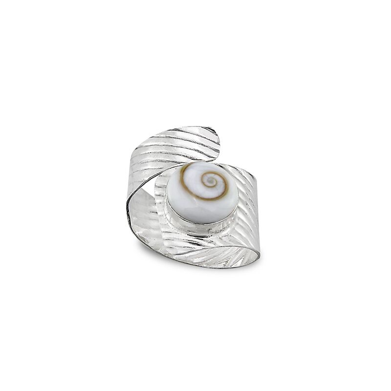 Wholesale Silver Width Rounded Shiva Eye Shell Ring | Safasilver
