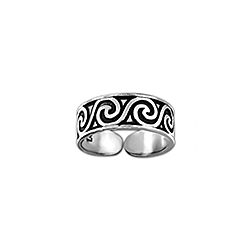 Wholesale Silver Oxidized Turtle Toe Ring | Safasilver