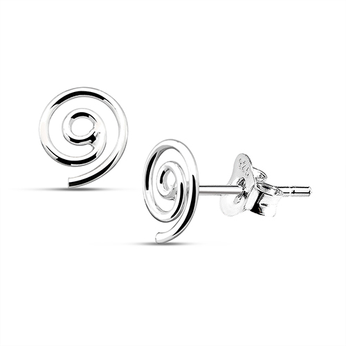 Wholesale Silver Tiny Spiral Plain Stud Earring | Safasilver