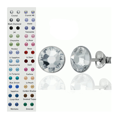 Wholesale Silver Genuine Crystal 24 Pairs Display Stand | Safasilver