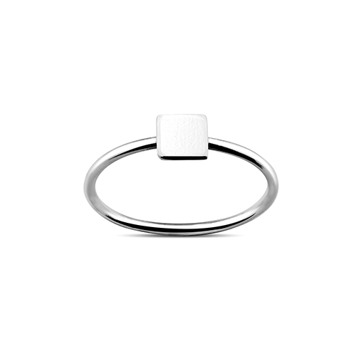 Wholesale Silver Elegant Square Shaped Plain Ring | Safasilver