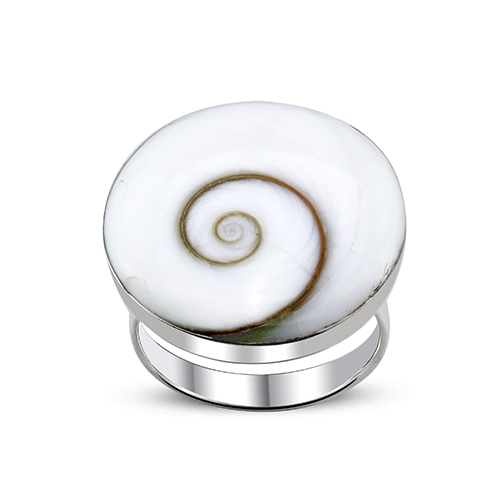 Wholesale Silver Big Shell Round Shiva Eye Ring | Safasilver