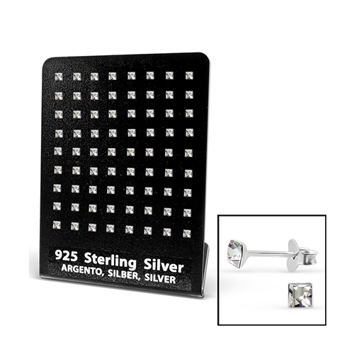 Wholesale Silver Square Crystal 36 Pairs Display Stand | Safasilver