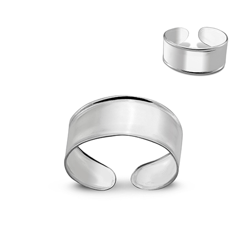 Wholesale Silver Adjustable Plain Toe Ring | Safasilver