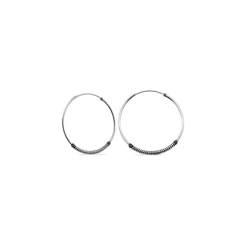 Plain hoop earrings in bulk store