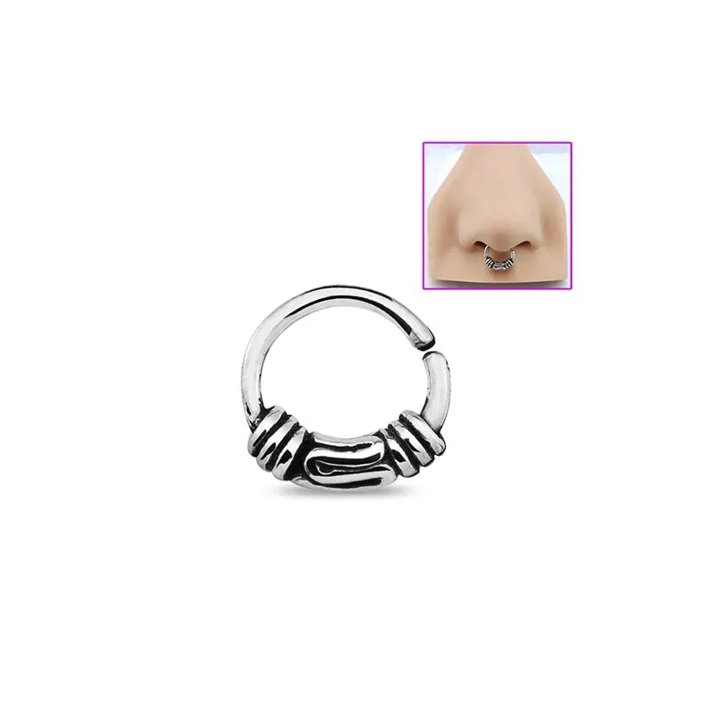 septum piercing ring silver