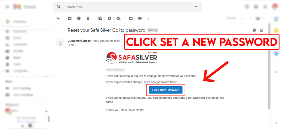 How to reset password? | Safasilver